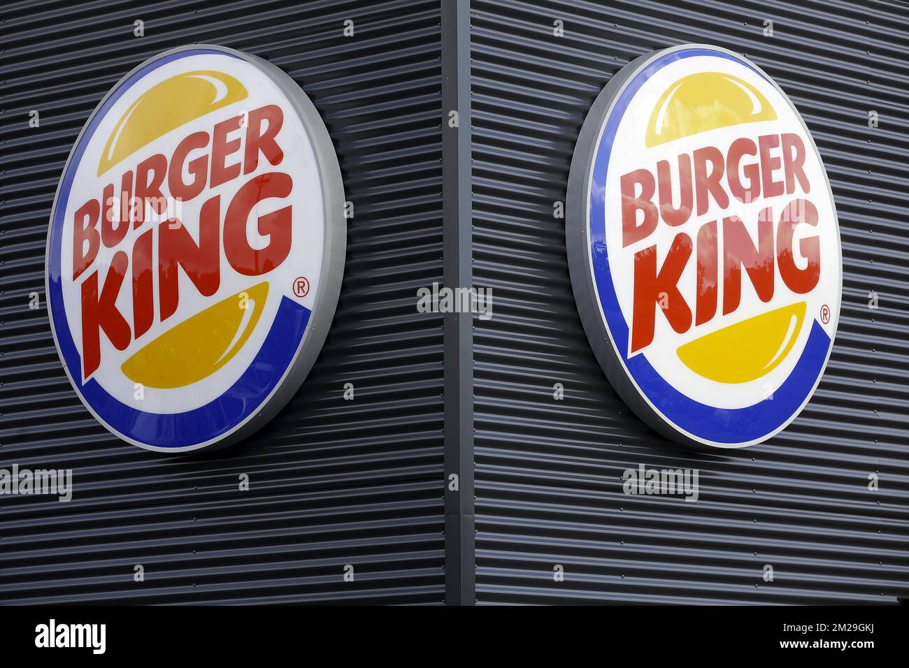 The Burger King logo pictured during the opening of a branch of the ...
