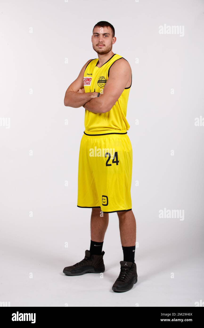 BC Oostende's Chase Fieler poses for the photographer at the photoshoot ...