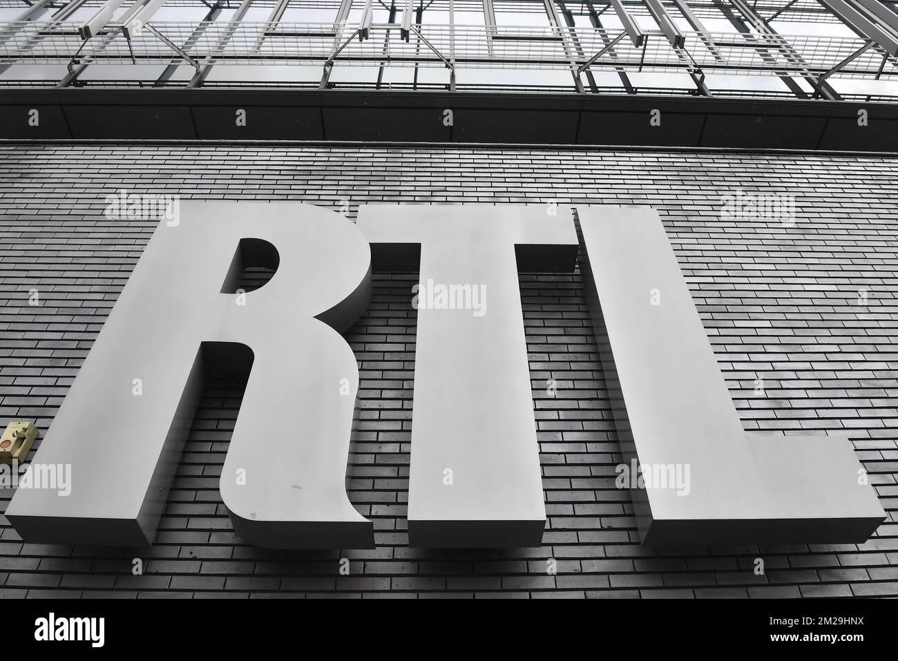 The RTL logo pictured at the headquarters of the RTL Belgium media ...