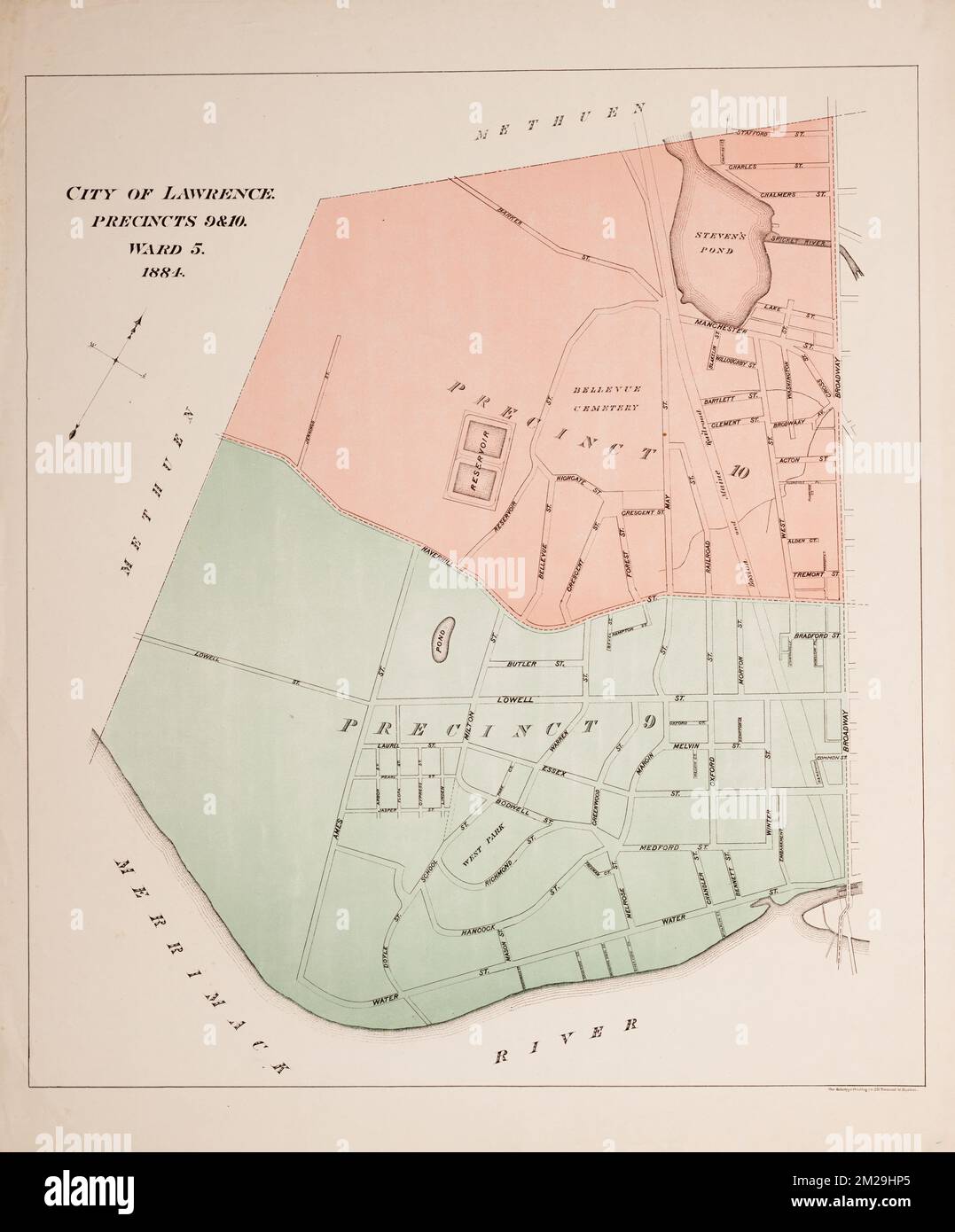 City of Lawrence, precincts 9 & 10, ward 5 ,. Lawrence Public Library ...