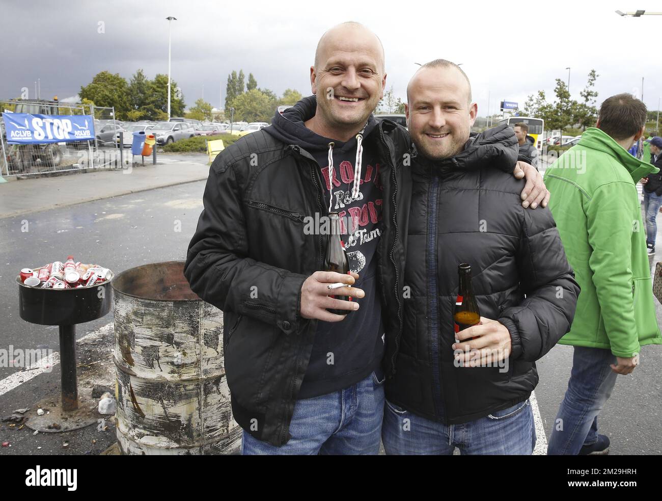 Illustration picture shows a strike of the workers of the Volvo Cars ...