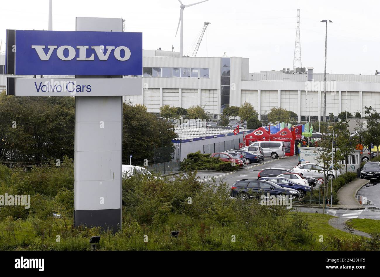 Illustration picture shows and a general view of the Volvo factory ...