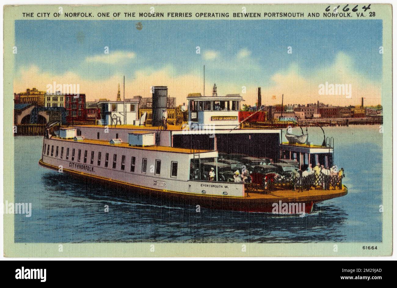 The City of Norfolk, one of the modern ferries operating between ...