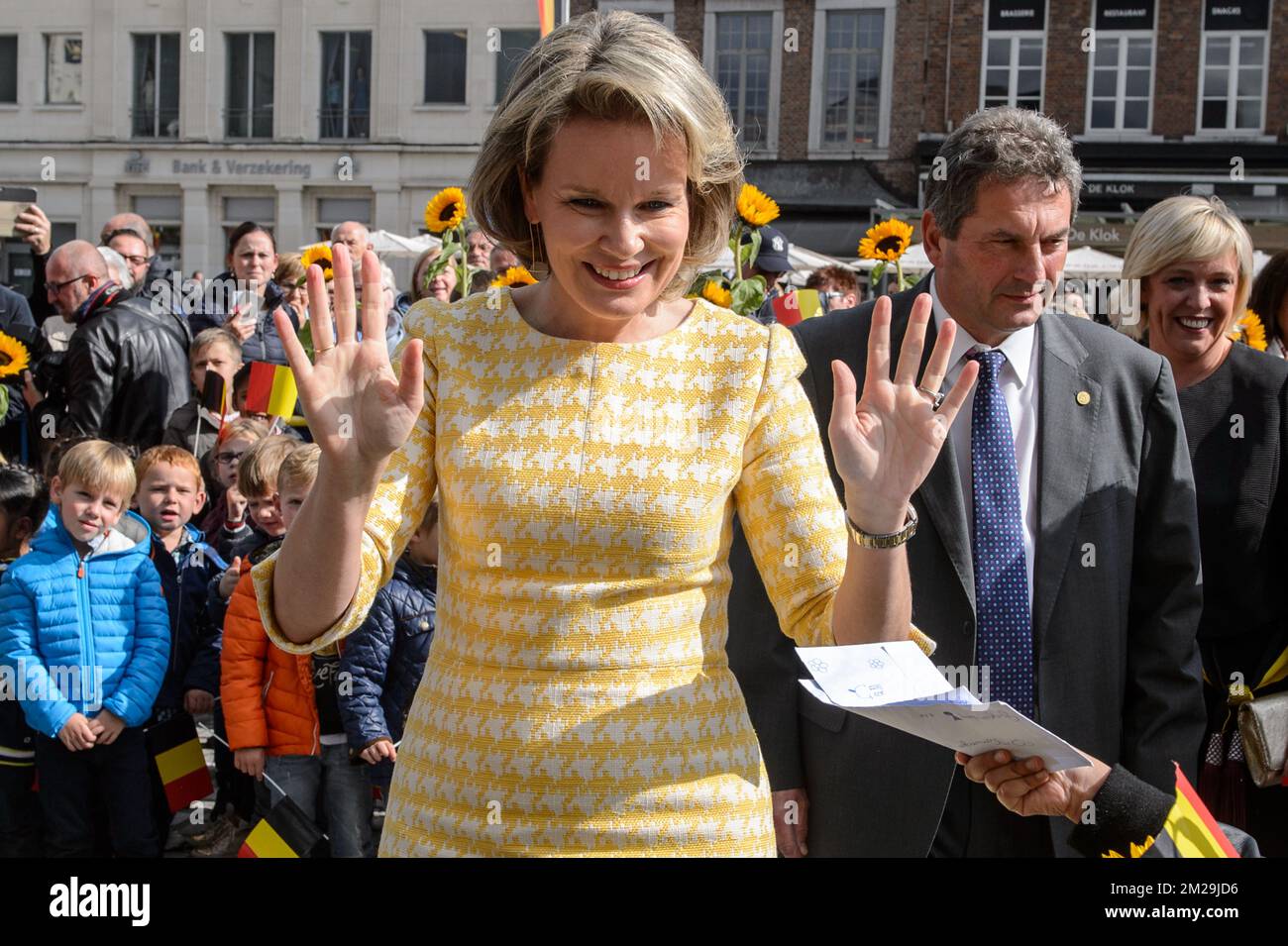 Queen Mathilde of Belgium pictured during a royal visit to the ...