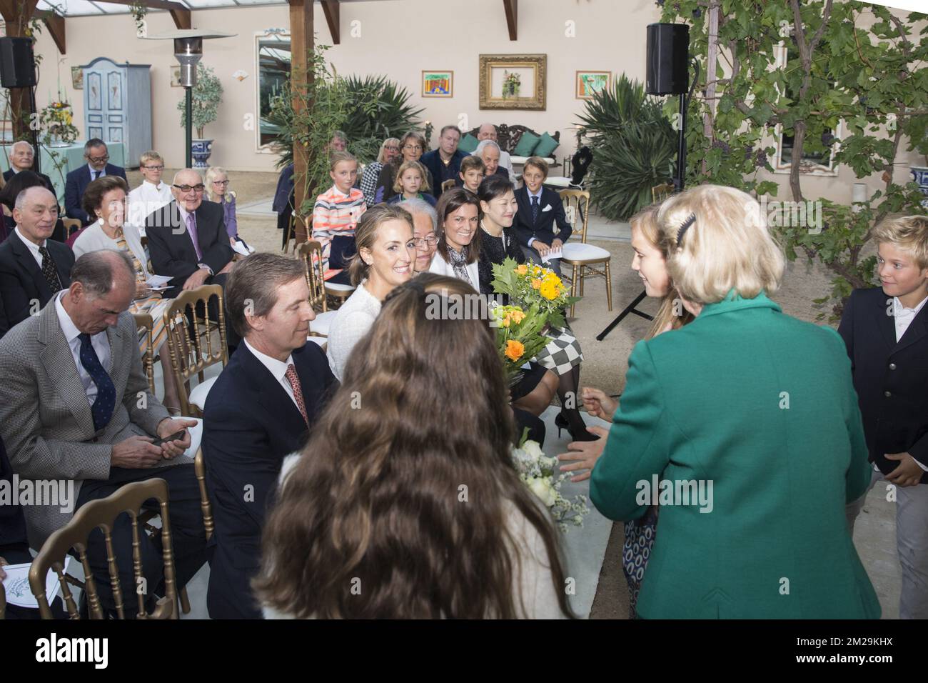 Princess Claire of Belgium and madame Solvay pictured during the ...