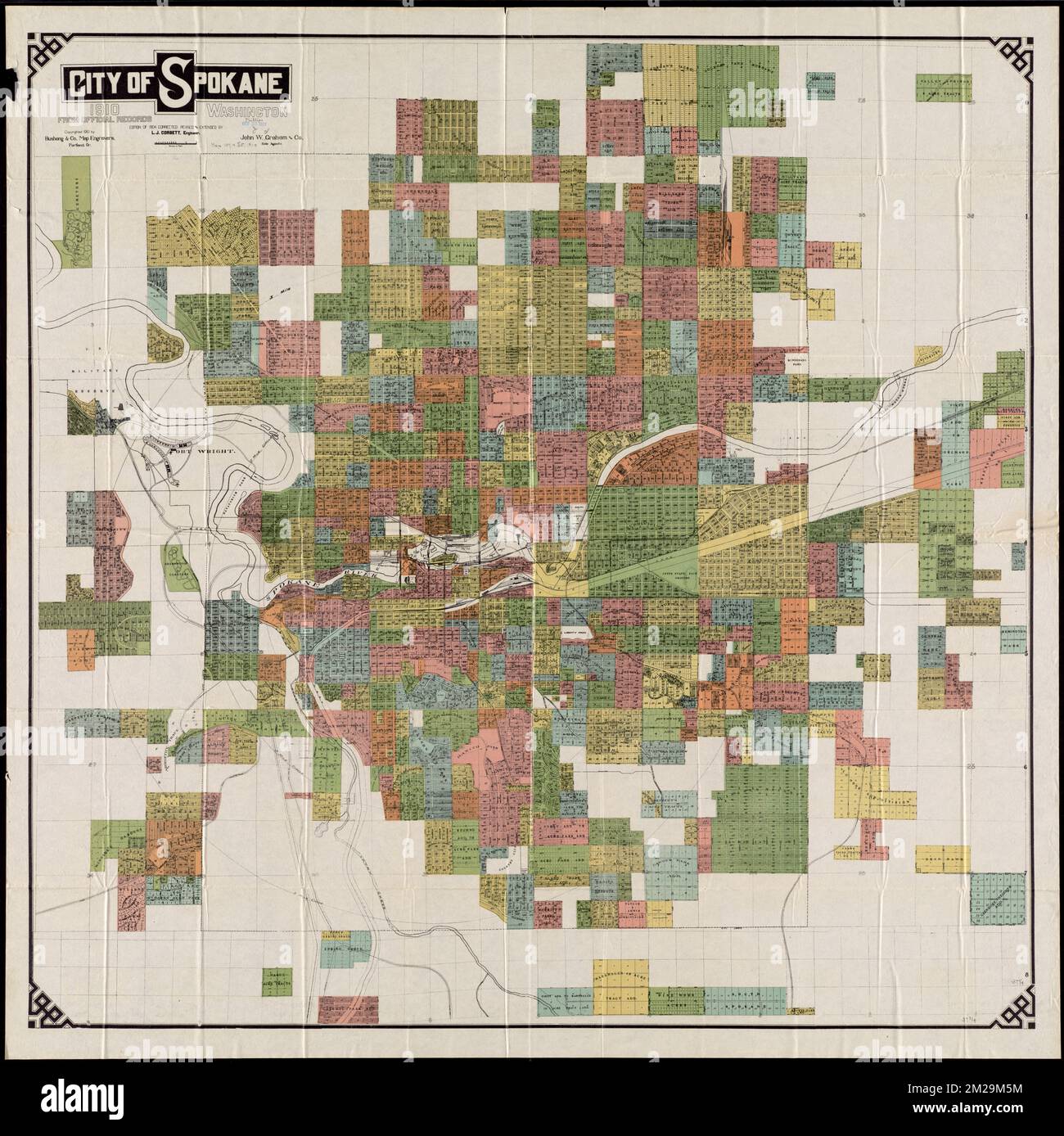 City of Spokane, 1910, Washington : from official records , Real ...