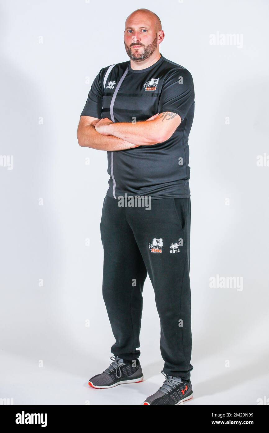 Leuven's assistant coach Chris Mayes poses for the photographer at the ...
