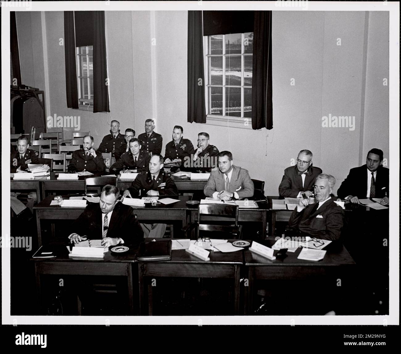 Civil Defense Conference at Headquarters - 1st Army , Meetings, Civil ...