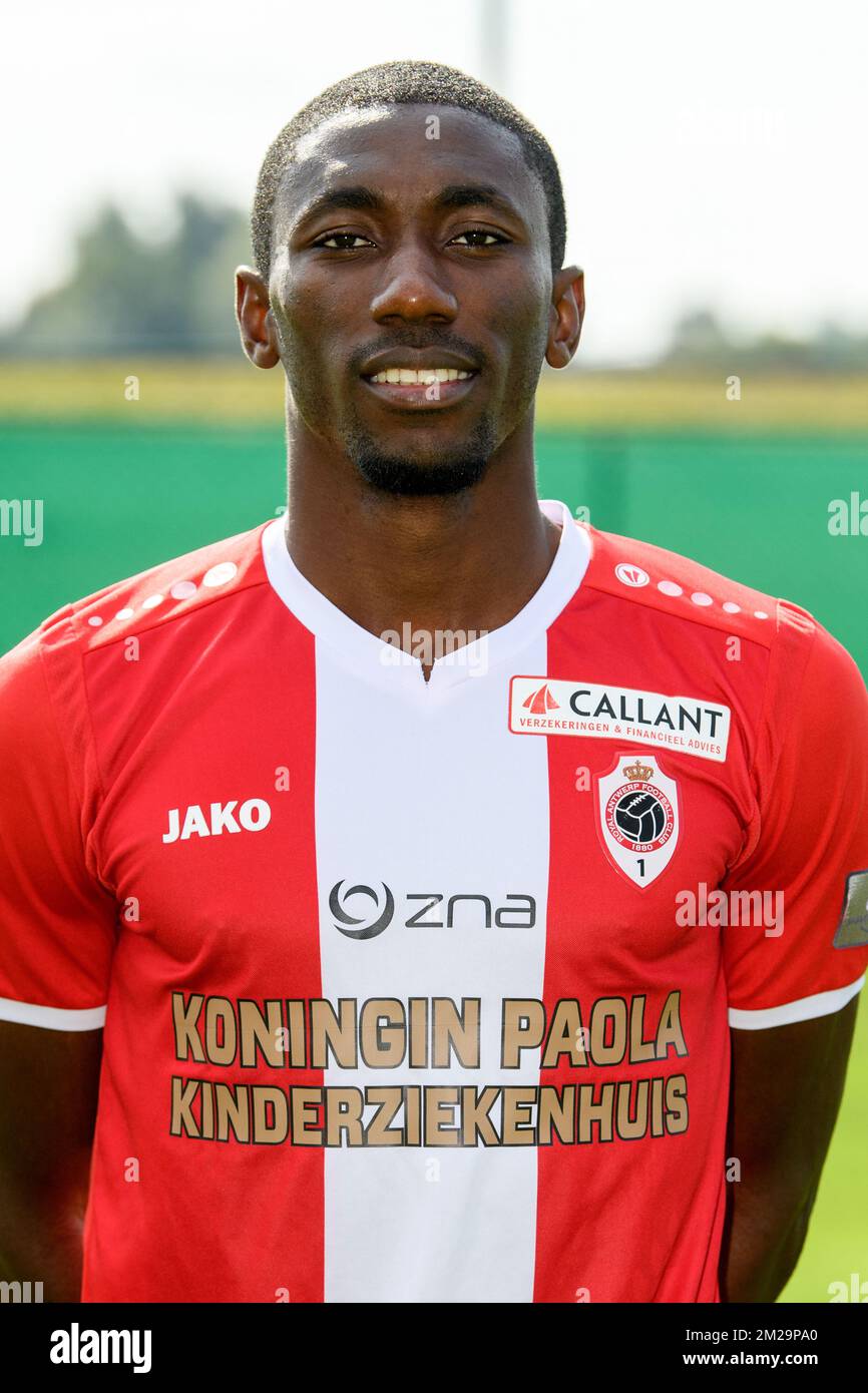 Antwerp's William Owusu Acheampong poses for the photographer during ...