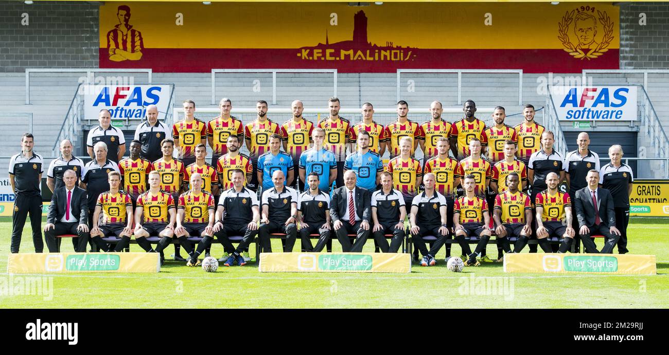 (upper row L-R), Mechelen kit manager Johan Van Den Dries, logistic ...