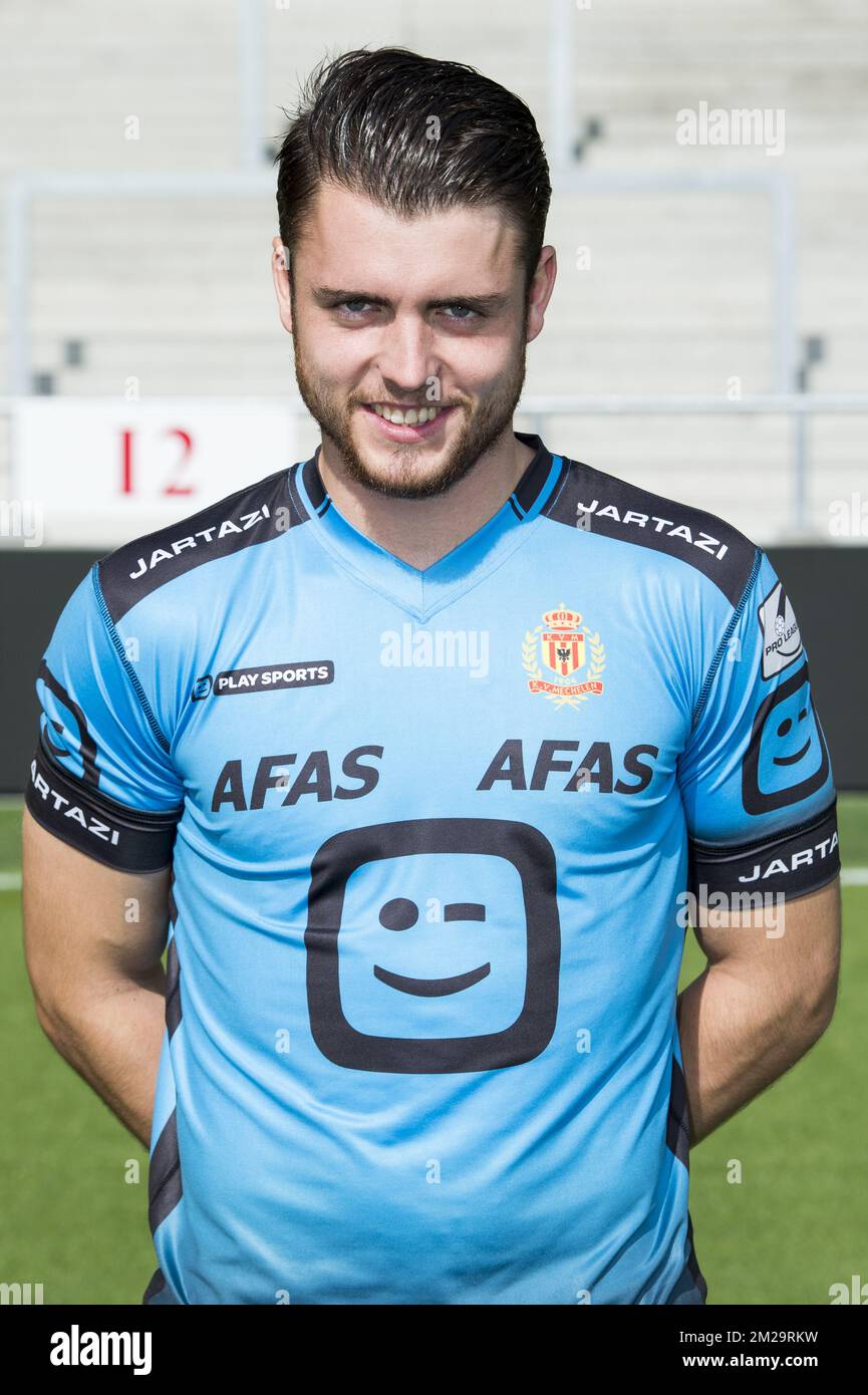Mechelen's goalkeeper Colin Coosemans poses for photographer at the ...