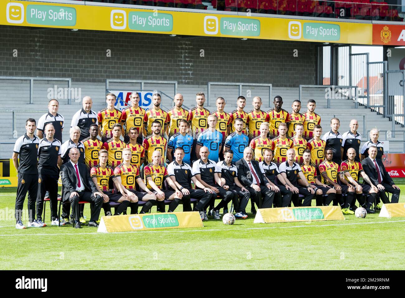 (upper row L-R), Mechelen kit manager Johan Van Den Dries, Mechelen's ...