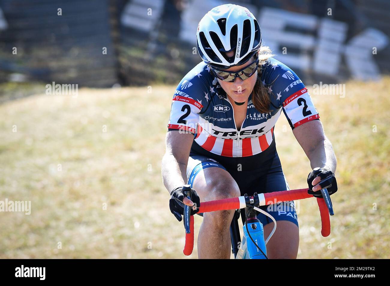 US Katie Compton pictured in action during the women elite race C2 race ...