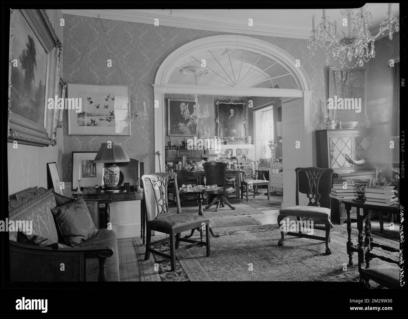 Clark House, Salem: interior , Rooms & spaces. Samuel Chamberlain ...