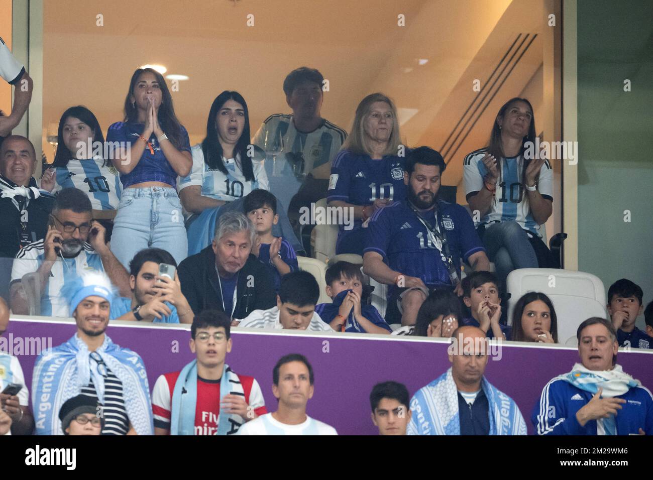 Antonela Roccuzzo, wife of Lionel Messi of Argentina and her his ...