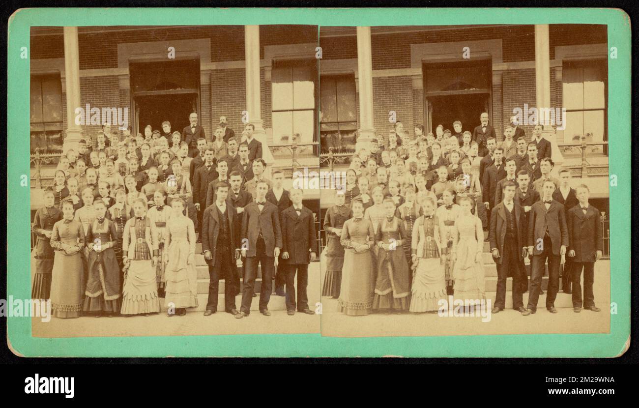 'Class of '79.' Taken in June 1879. Pond St. entrance , Students Stock ...