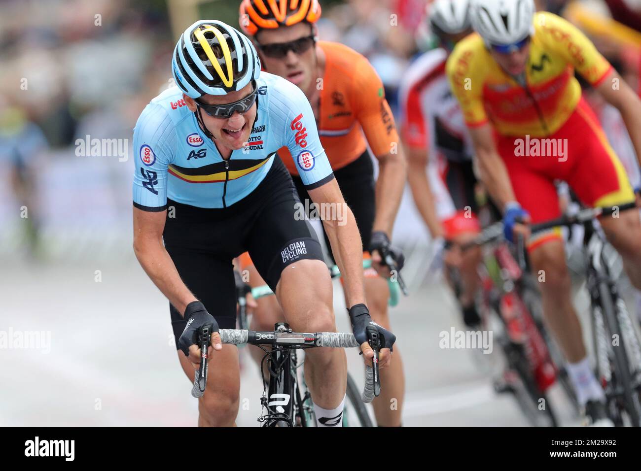 Belgian Tim Wellens of Lotto Soudal pictured in action during the men's ...