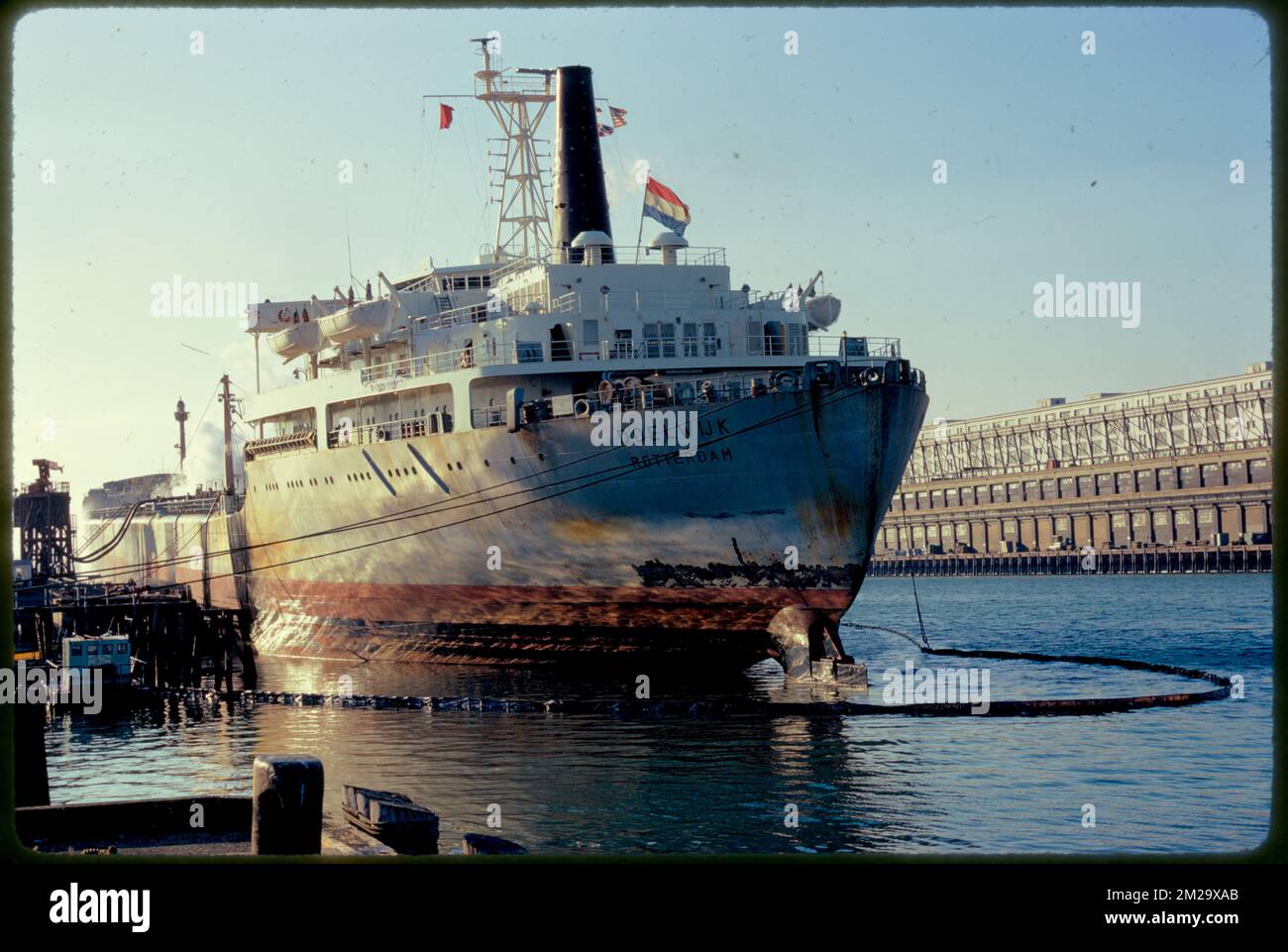 Cleanup of ship after oil spill South Boston - White Fuel Pier , Piers ...