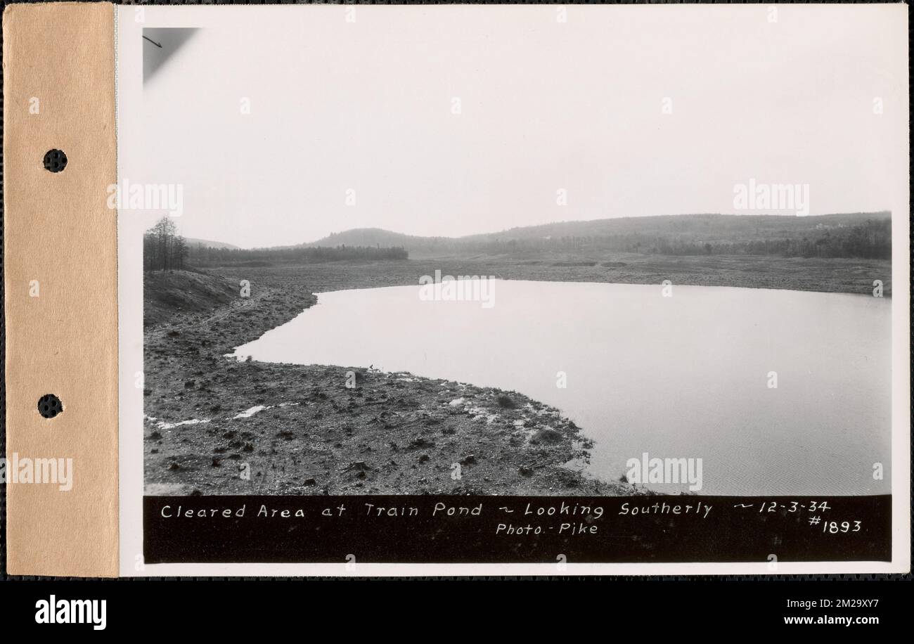 Cleared area at Train Pond, looking southerly, Enfield, Mass., Dec. 3 ...