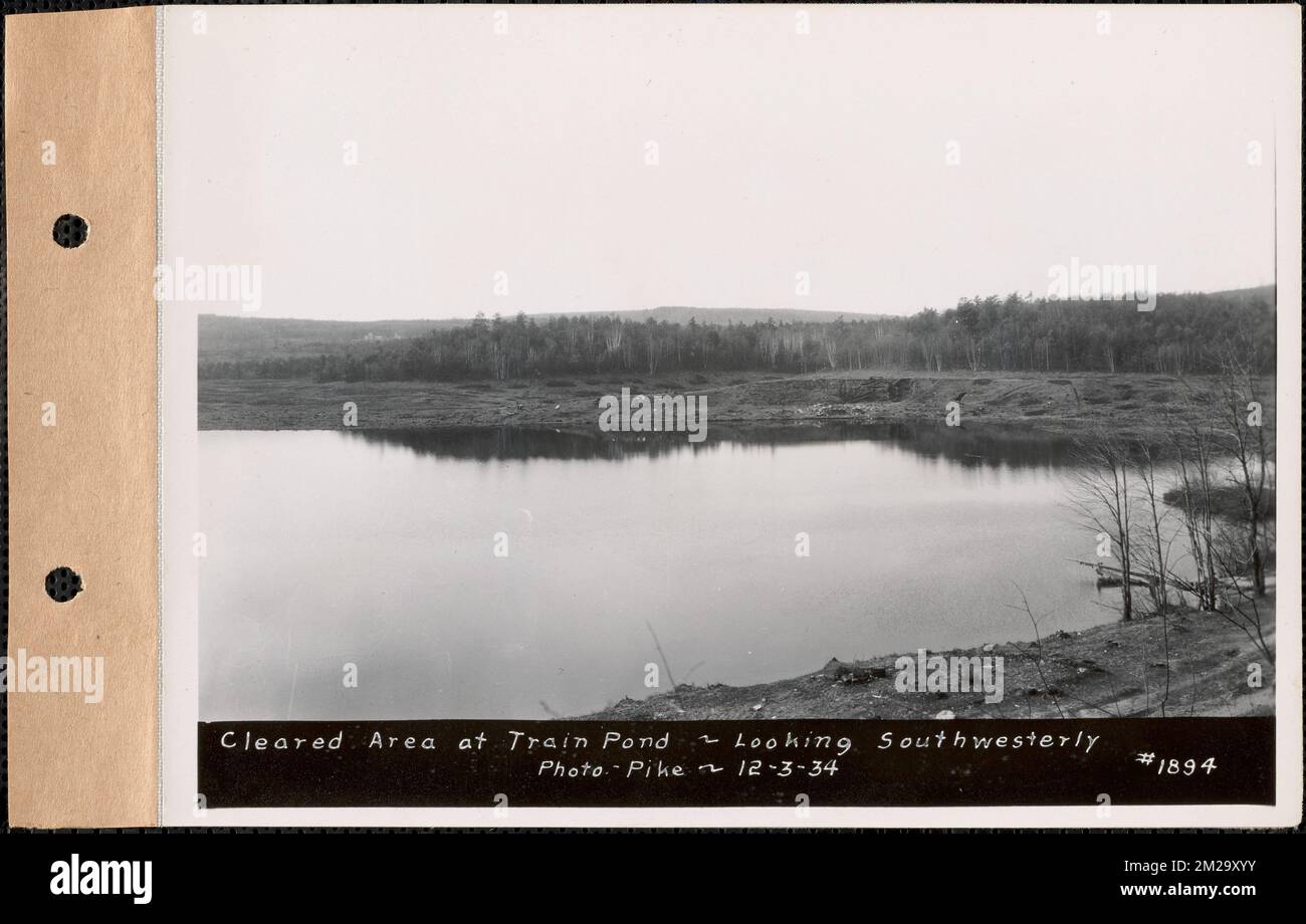 Cleared area at Train Pond, looking southwesterly, Enfield, Mass., Dec ...
