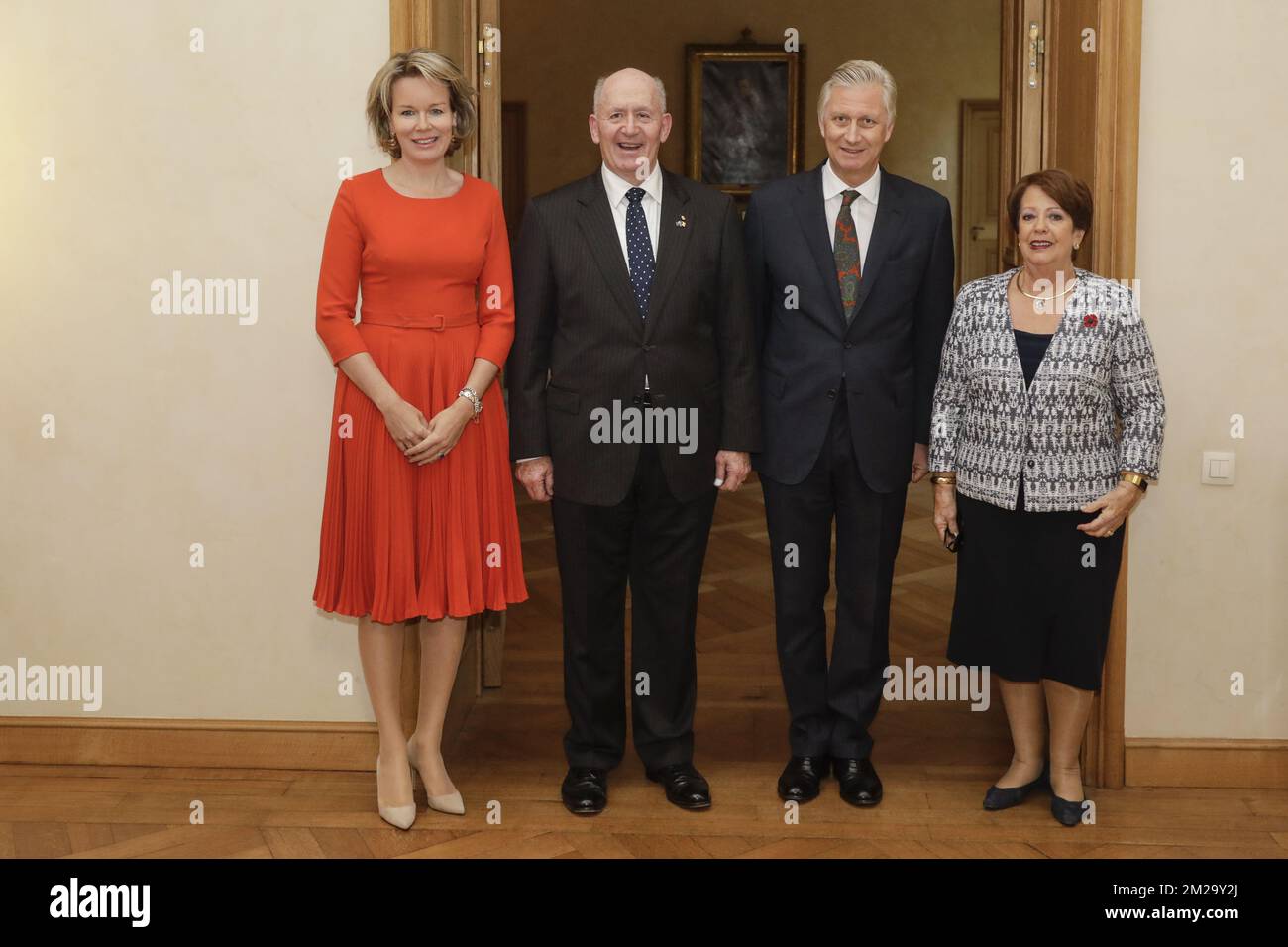 Queen Mathilde of Belgium, Australian Governor-General of Commonwealth Peter Cosgrove, King ...