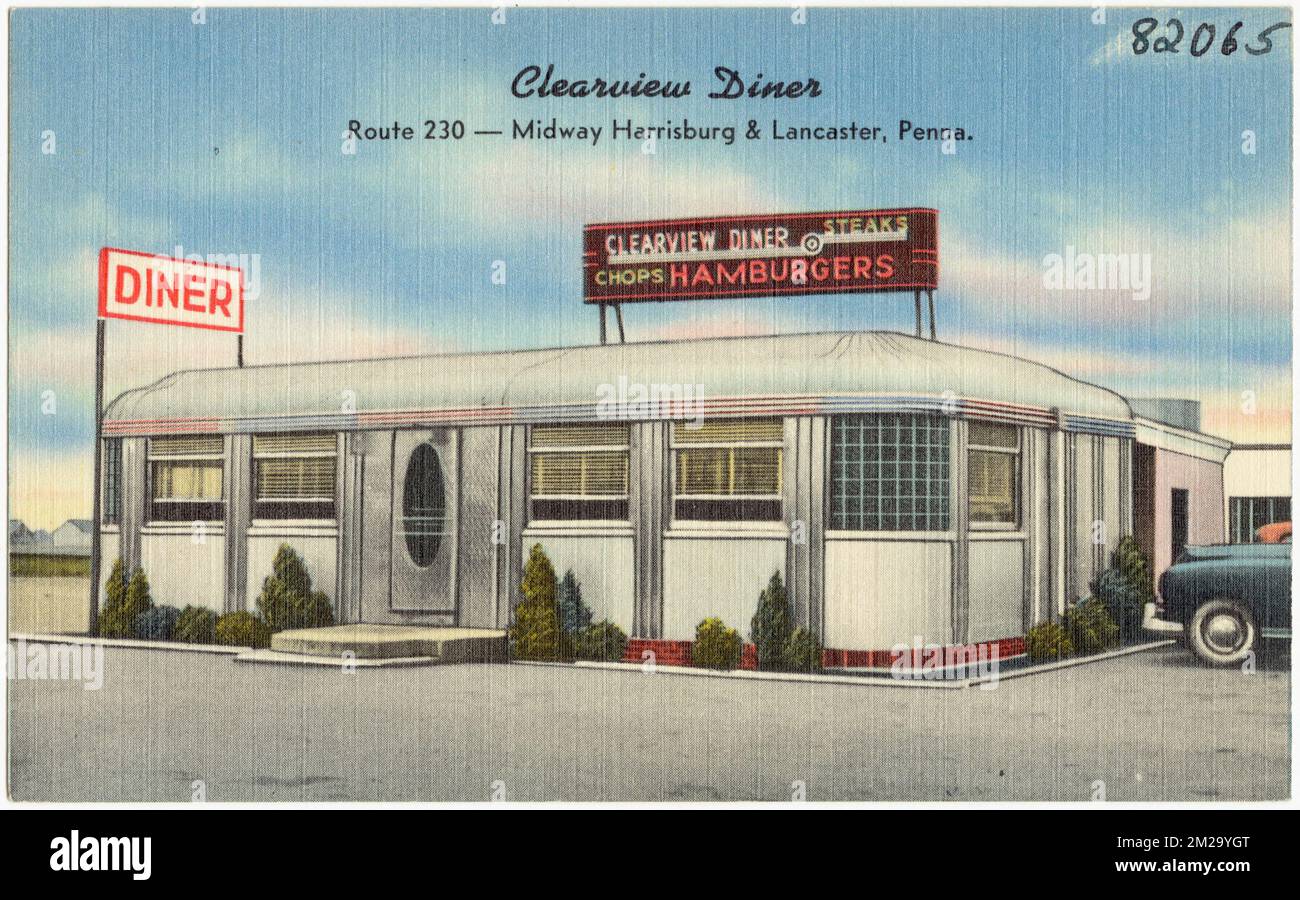 Clearview Diner, Route 230 -- Midway Harrisburg & Lancaster, Penna ...
