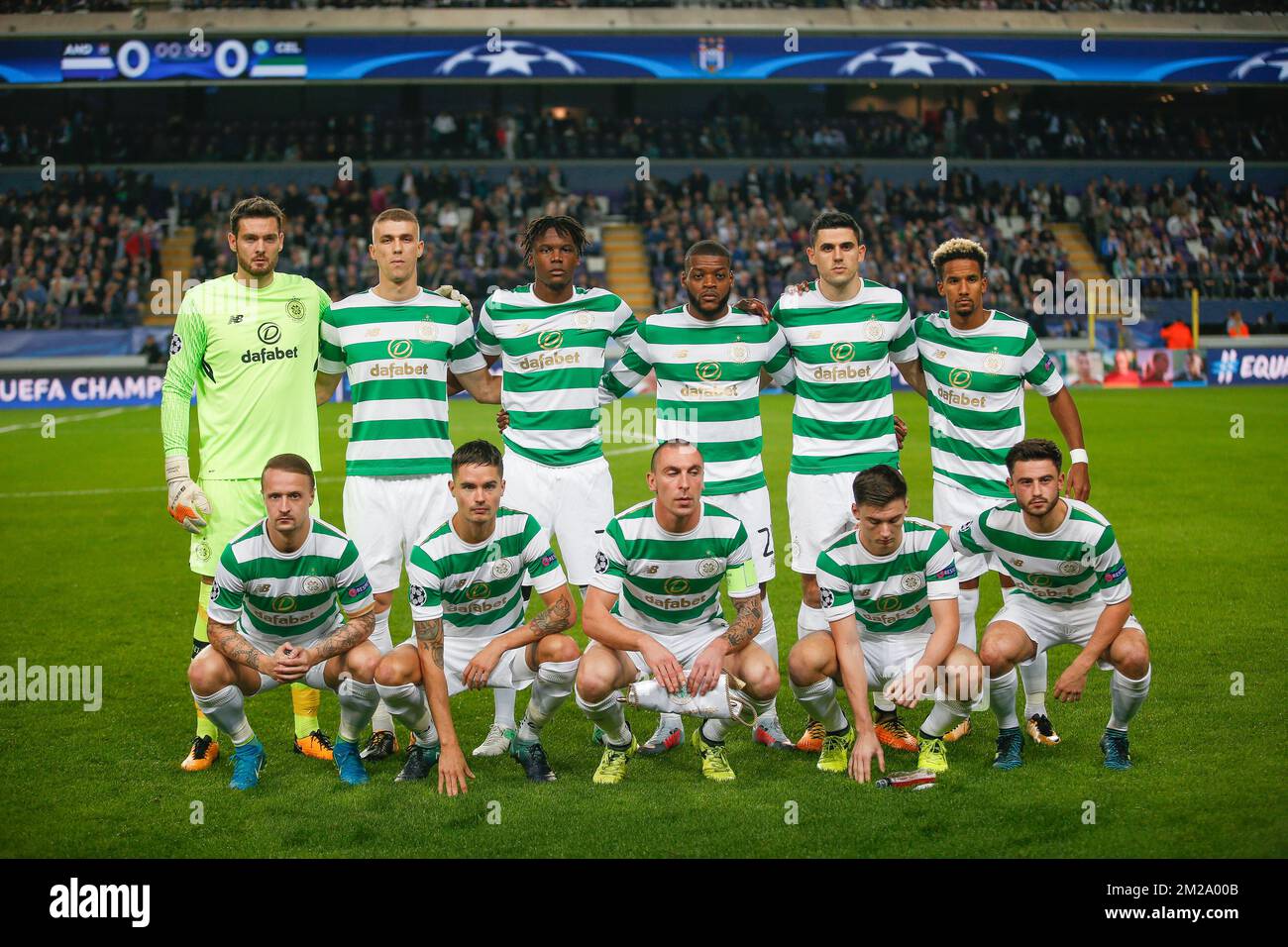 Celtic's players pose for a team picture before the second game in the ...