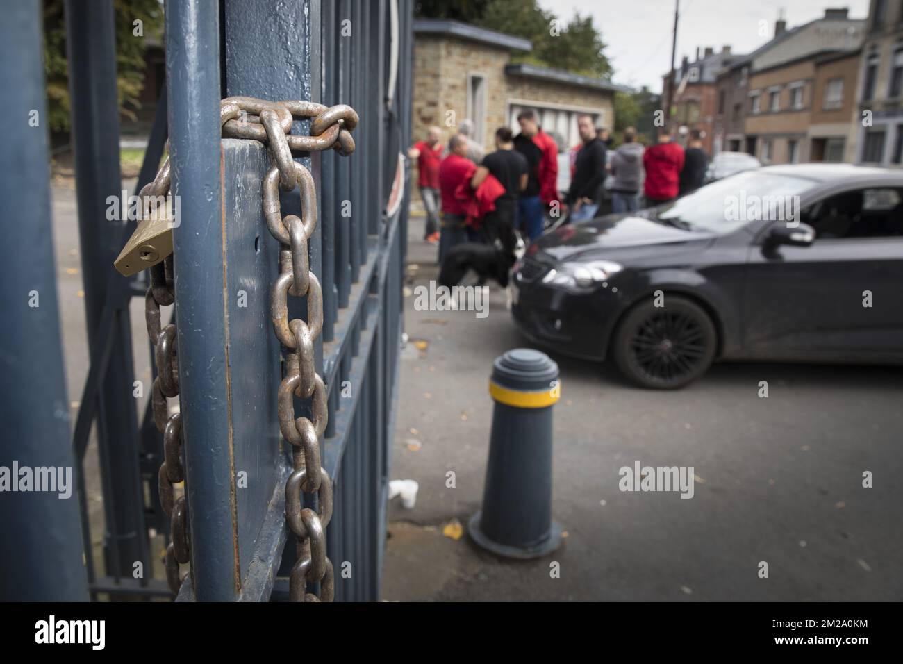 Illustration picture shows a strike by the personnel of weapon factory ...