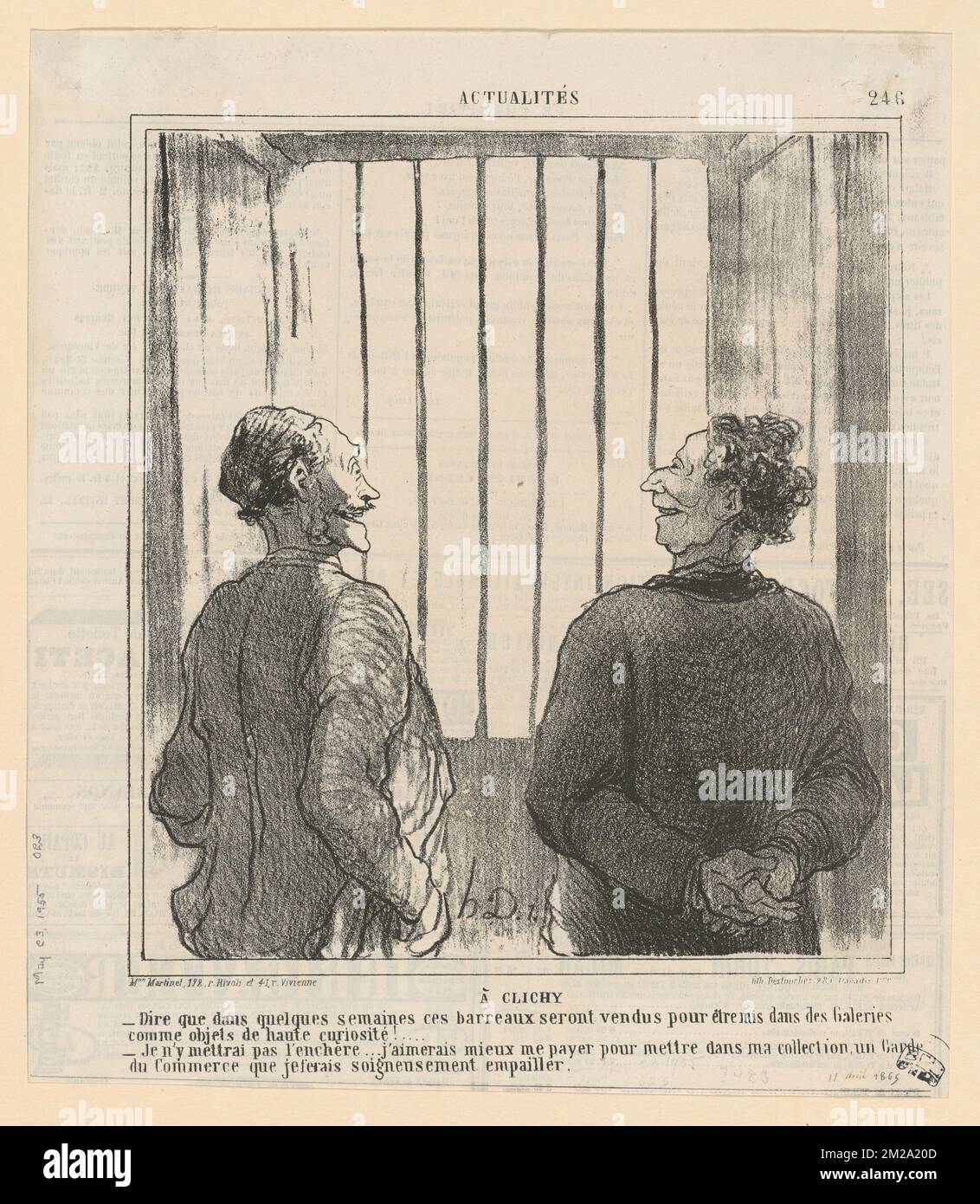 A Clichy. Honoré Daumier (1808-1879). Lithographs Stock Photo - Alamy