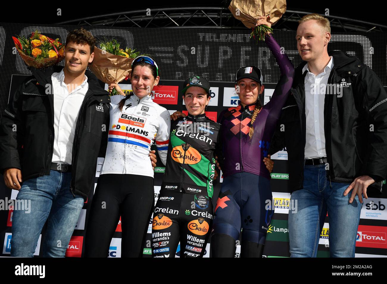 British Nikki Brammeier, Dutch Maud Kaptheijns and Dutch Sophie De Boer ...