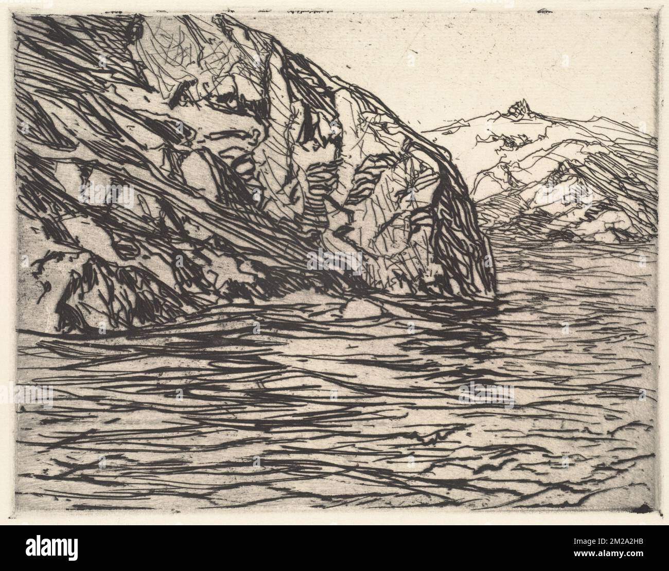 Cliff and water near studio , Cliffs. Charles H. Woodbury (1864-1940 ...