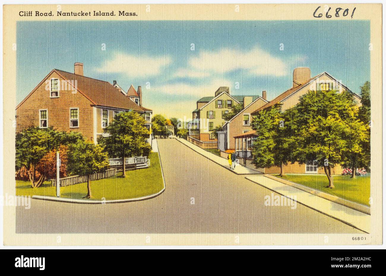 Cliff Road, Nantucket Island, Mass. , Cities & towns, Tichnor Brothers ...