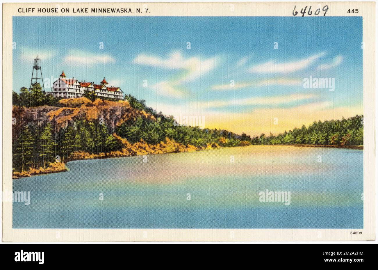 Cliff House on Lake Minnewaska, N. Y. , Lakes & ponds, Tichnor Brothers ...