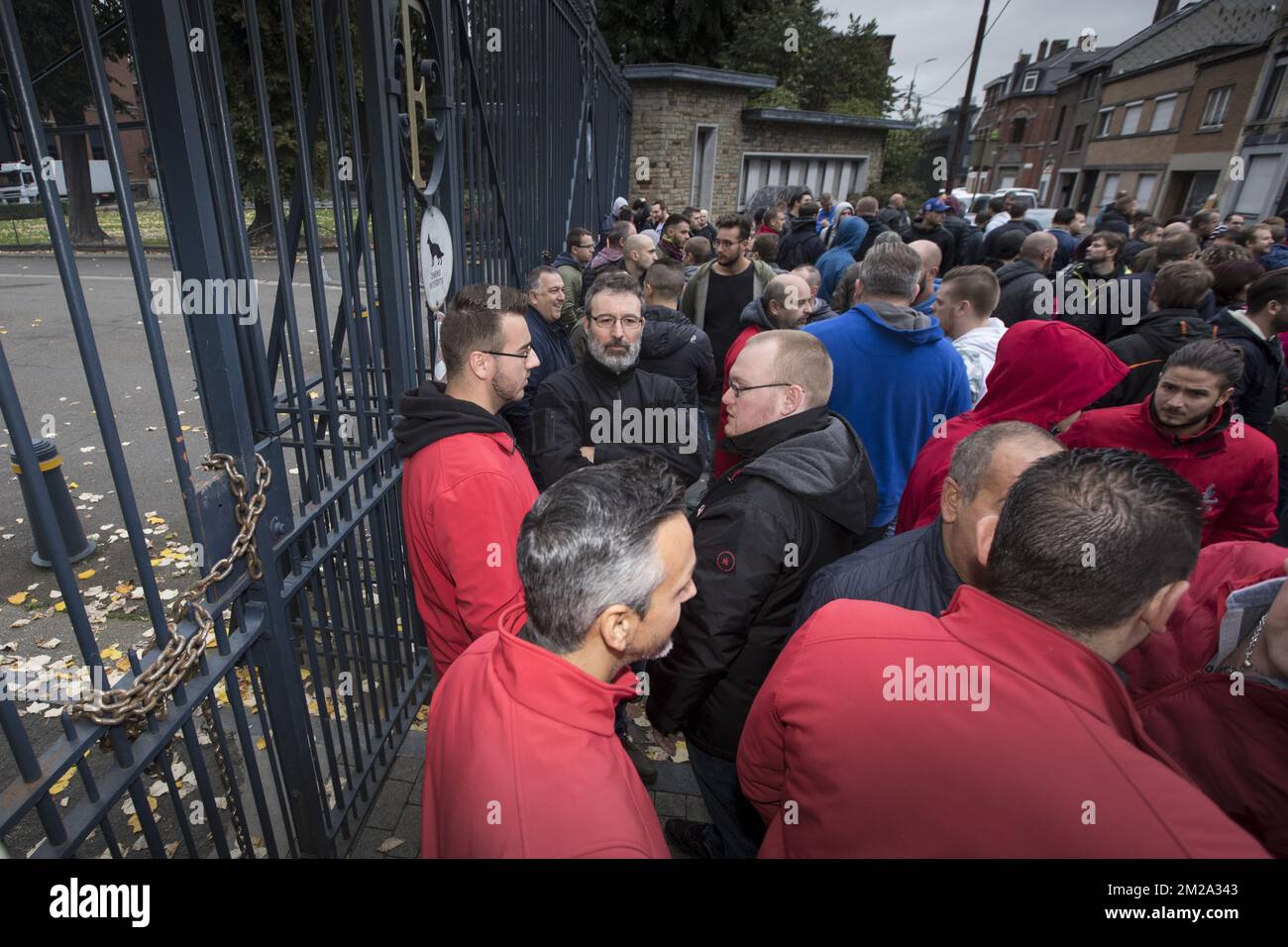 illustration picture shows a strike by the personnel of weapon factory ...