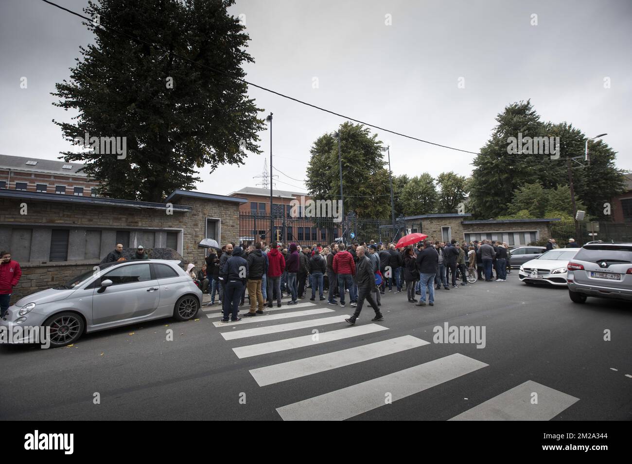 illustration picture shows a strike by the personnel of weapon factory ...