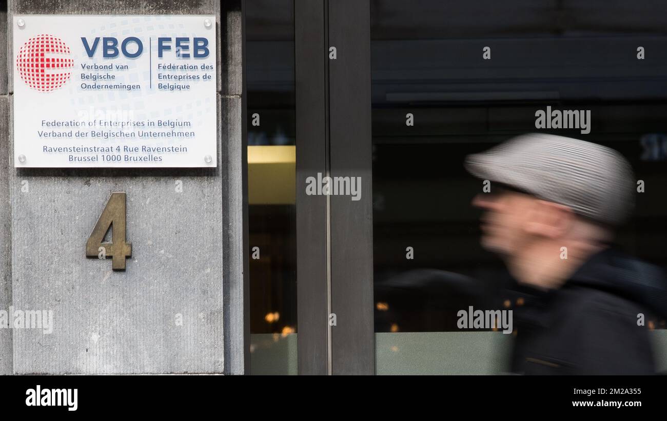 Illustration picture shows the VBO FEB logo a forum 'Young Talent in ...