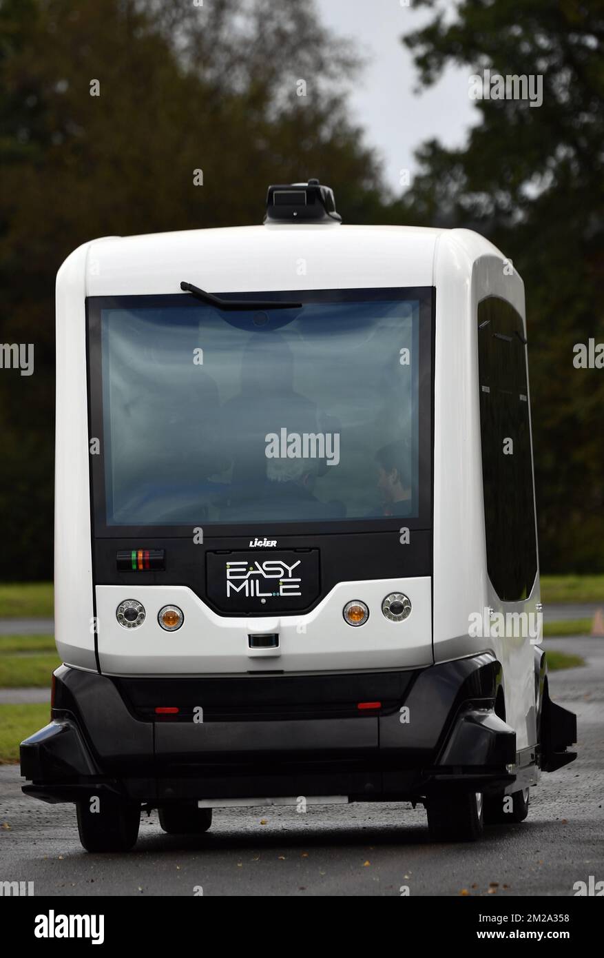 Illustration picture shows a demonstration of an autonomous shuttle ...