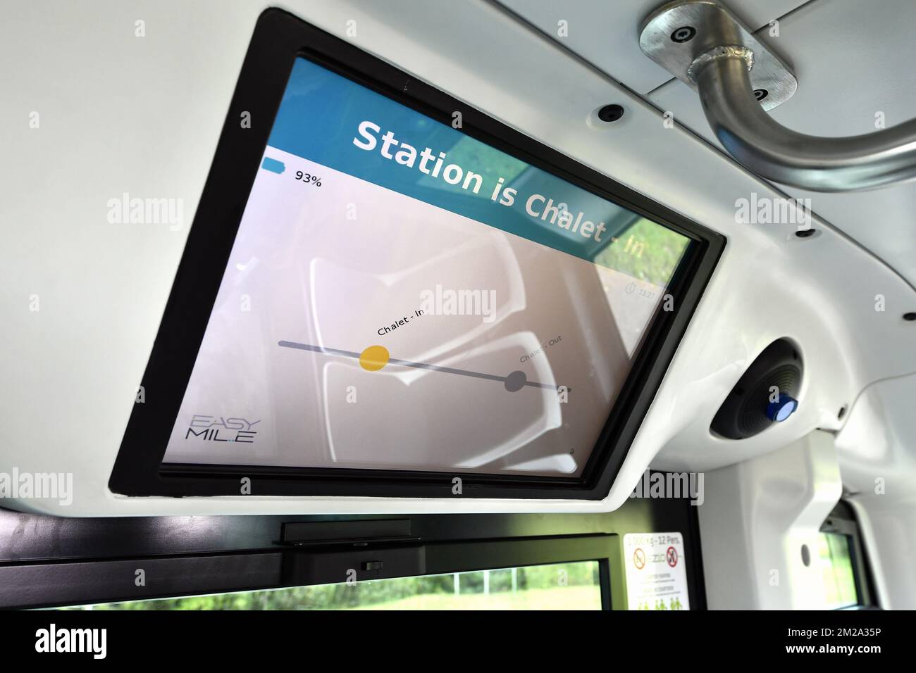 Illustration picture shows a demonstration of an autonomous shuttle ...