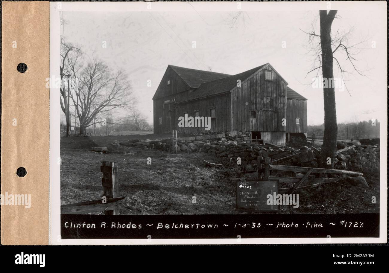 Clinton R. Rhodes, barn, Belchertown, Mass., Jan. 3, 1933 : Parcel no ...