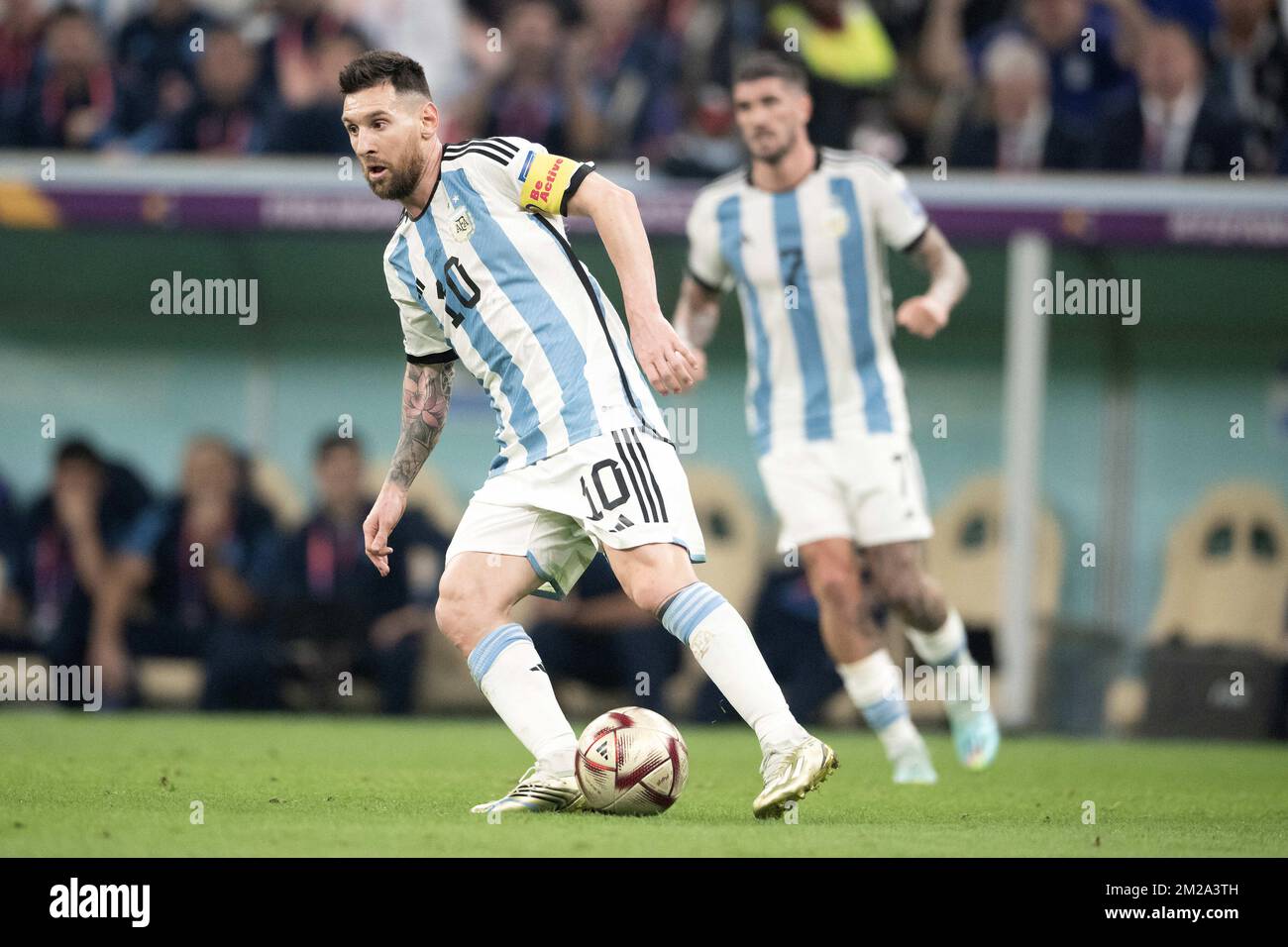 Lionel Messi of Argentina in action during the FIFA World Cup Qatar ...