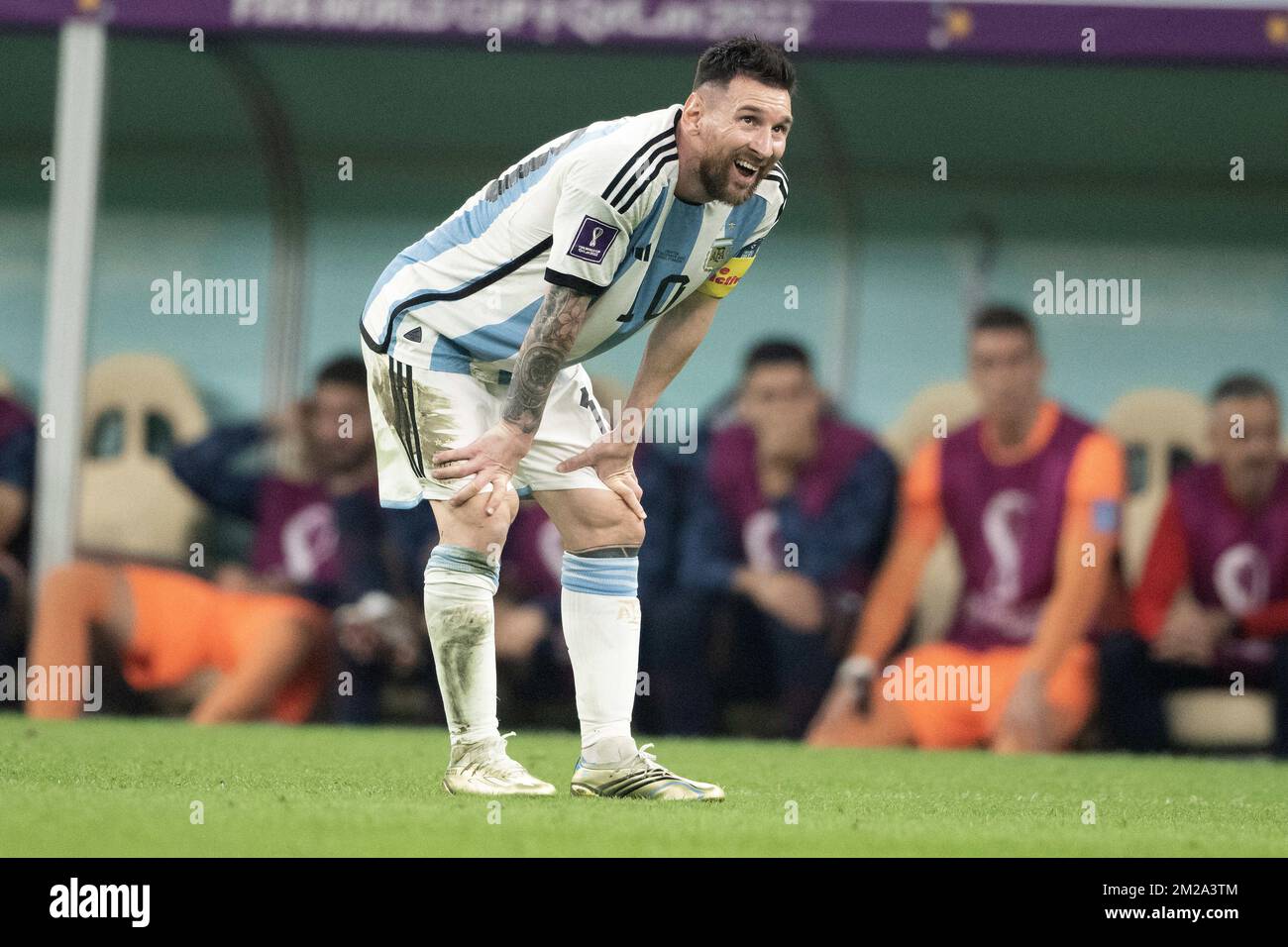 Lionel Messi of Argentina in action during the FIFA World Cup Qatar ...