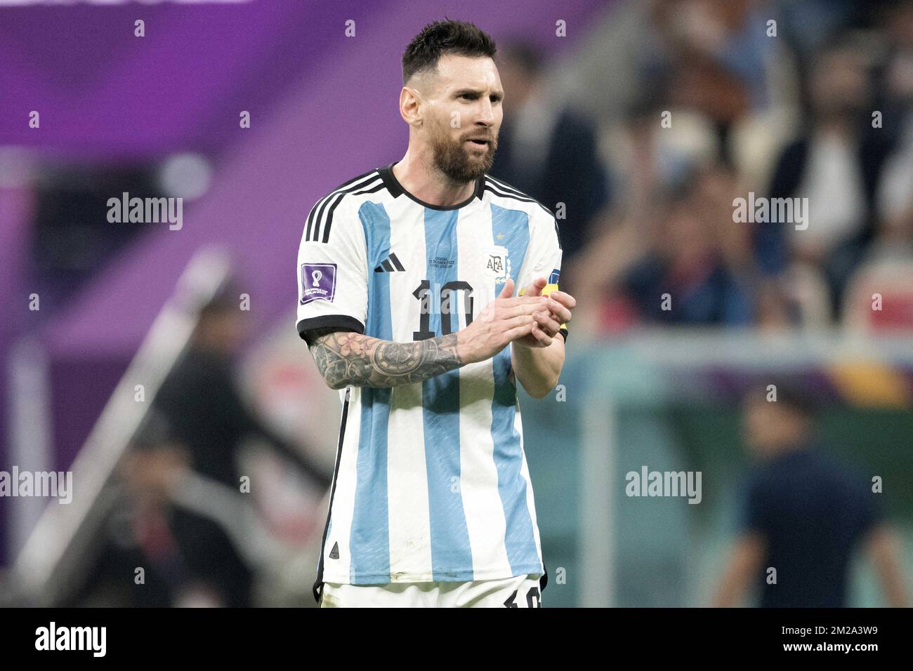 Lionel Messi of Argentina in action during the FIFA World Cup Qatar ...