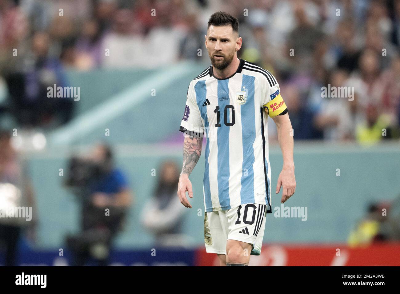 Lionel Messi of Argentina in action during the FIFA World Cup Qatar ...