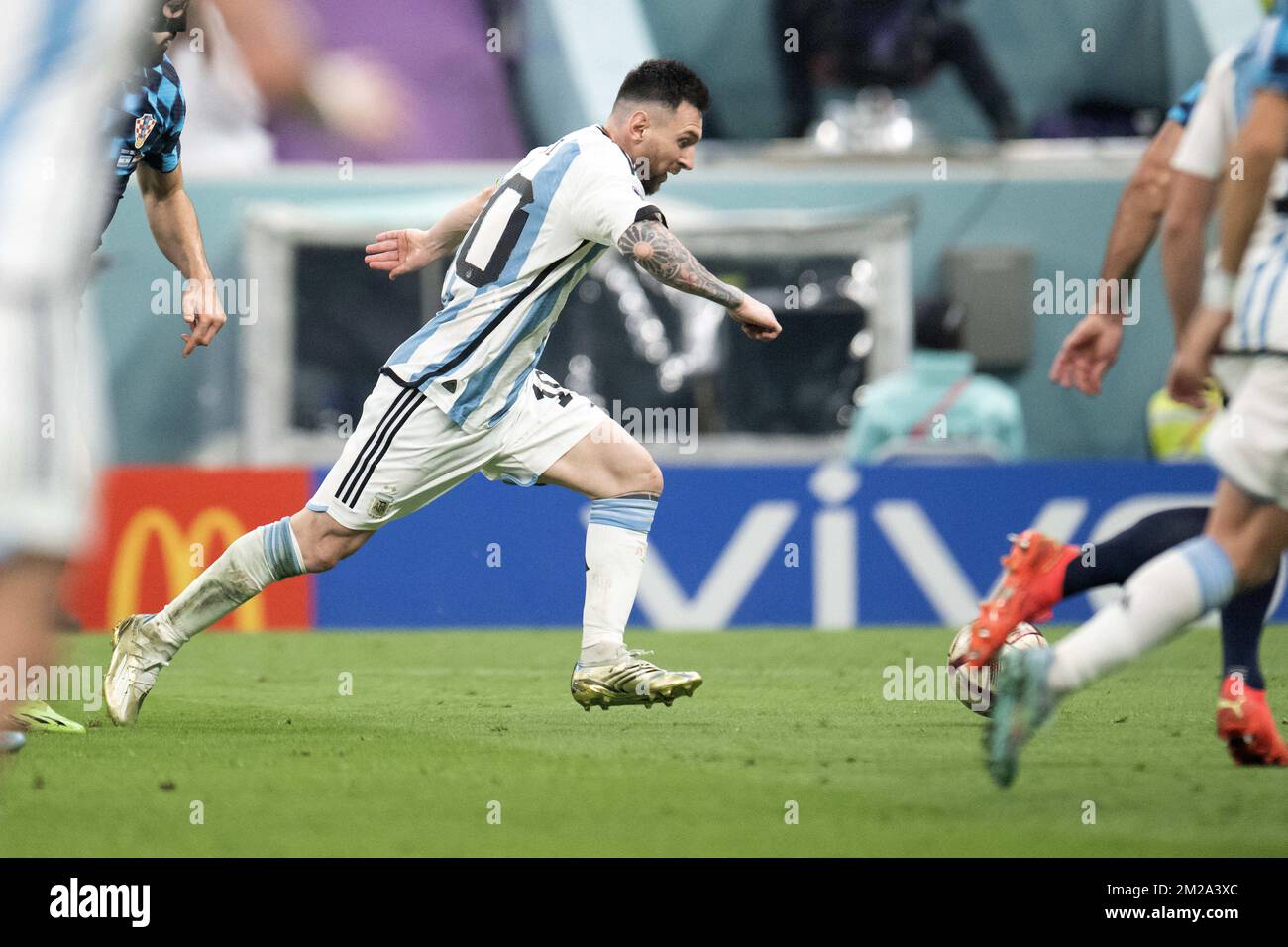 Lionel Messi of Argentina in action during the FIFA World Cup Qatar ...