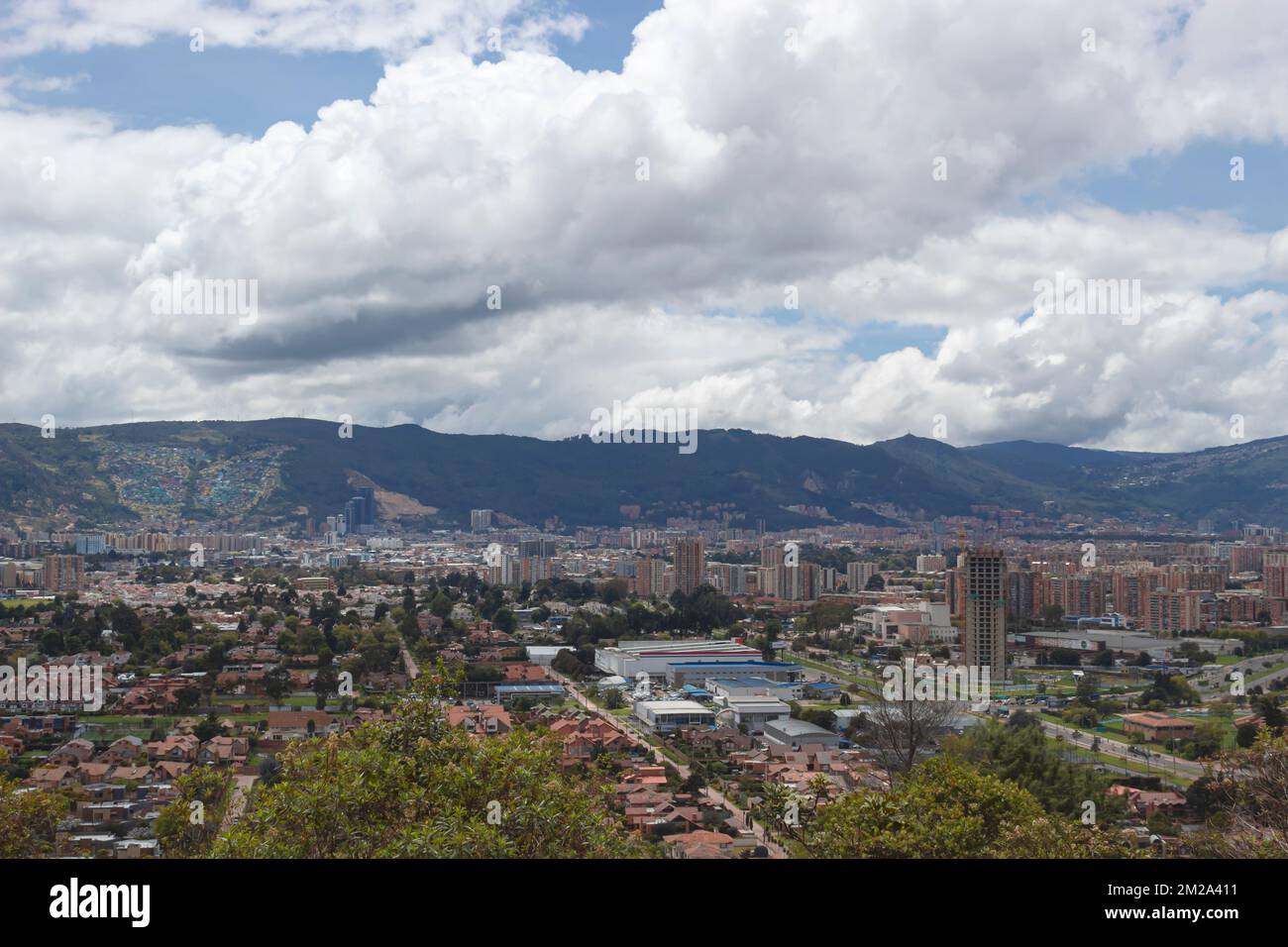 Amazing urban landscape of bogota , colombia north city with famous ...