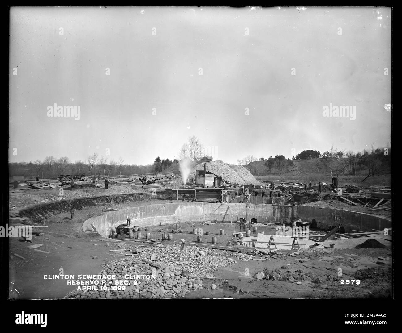 Clinton Sewerage, reservoir, Section 2, Clinton, Mass., Apr. 18, 1899 ...