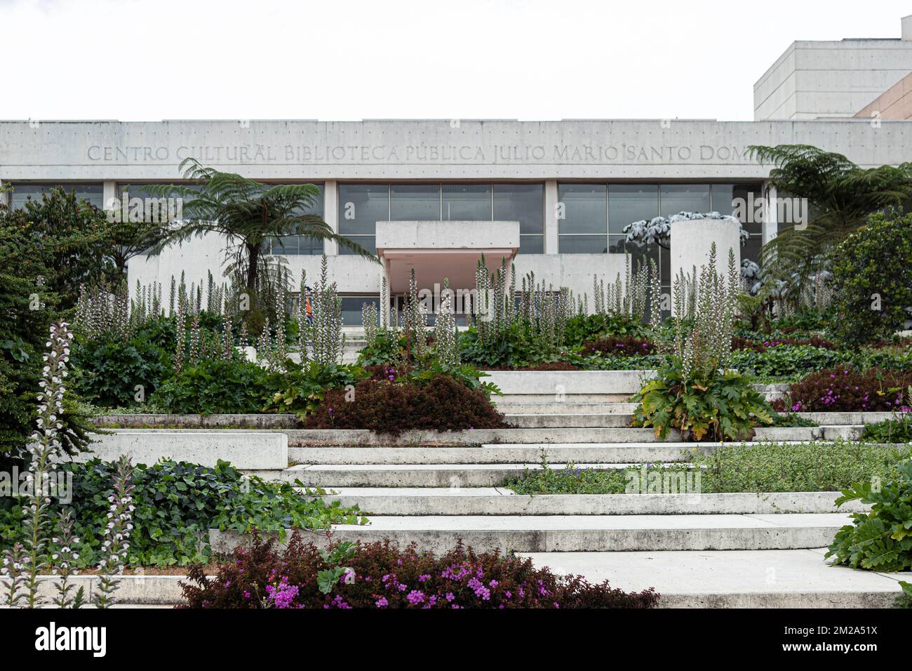 Geometric pattern of a Julio Mario Santo Domingo Public Library white ...