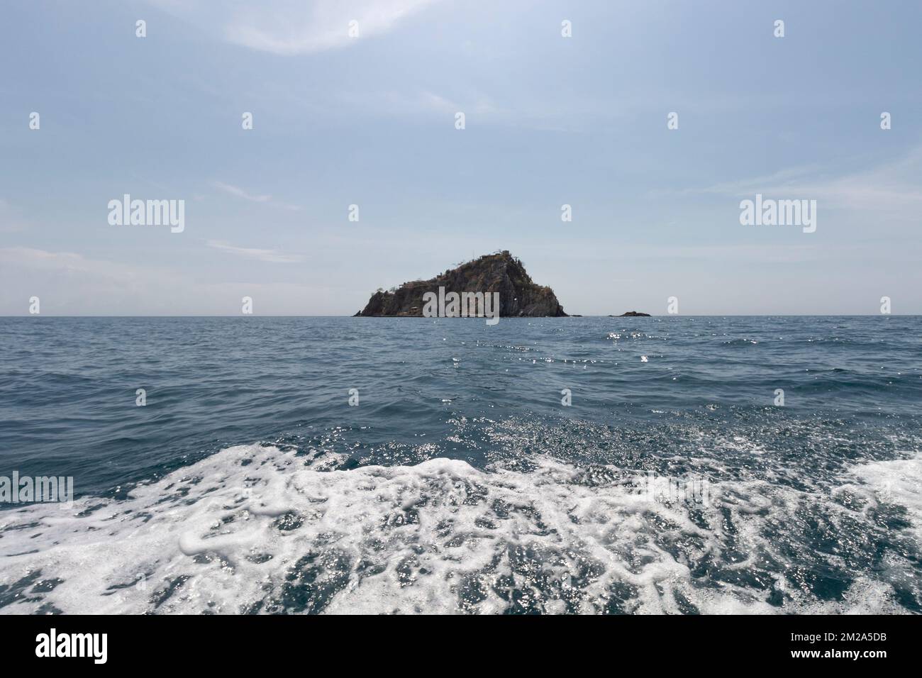 A rocky Island in middle of santa marta colombian caribbean sea at ...