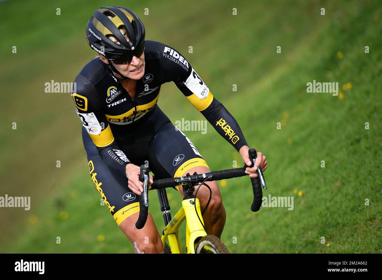 Belgian Ellen Van Loy pictured in action during the women's elite race ...