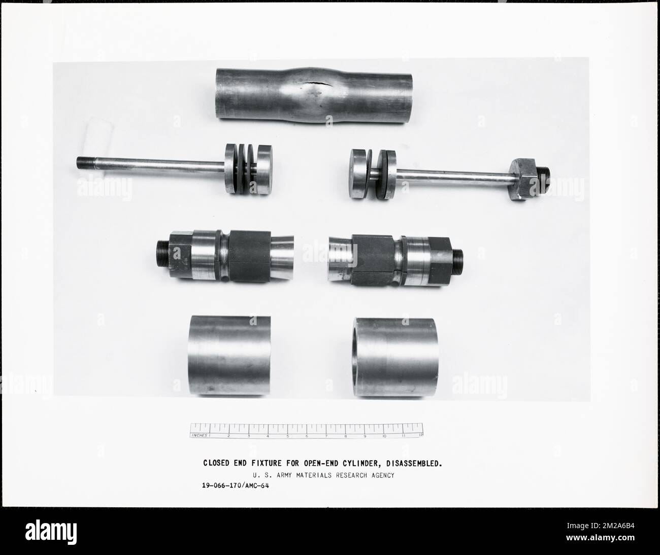 Closed end fixture for open-end cylinder, disassembled , Armories ...